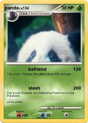 Pokémon panda 1140 1140 - befriend - My Pokemon Card