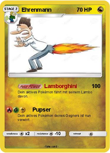 Pokémon Ehrenmann 2 2 - Lamborghini - My Pokemon Card