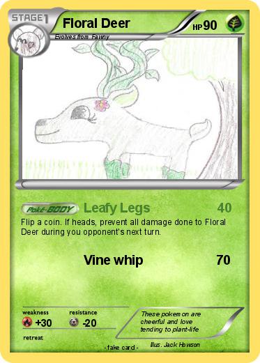 Pokémon Floral Deer - Leafy Legs 40 - My Pokemon Card