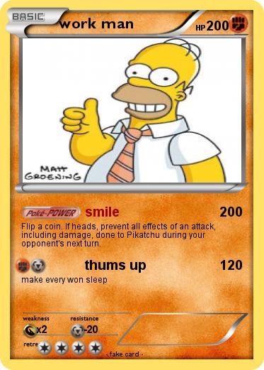 Pokémon work man - smile - My Pokemon Card
