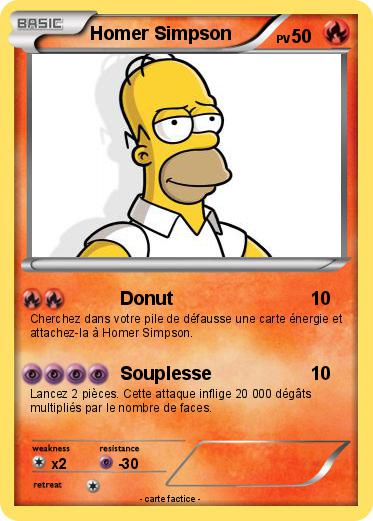 Pokémon Homer Simpson 1112 1112 - Donut - Ma carte Pokémon