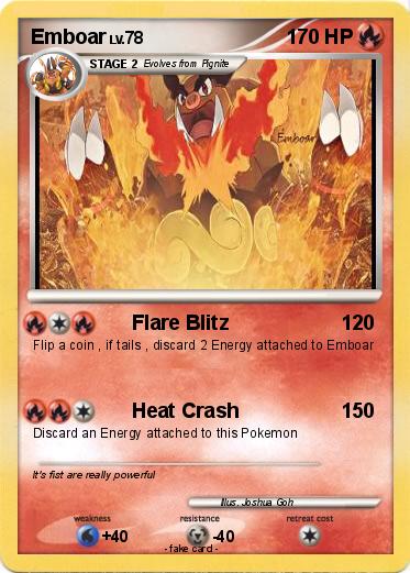 Pokémon Emboar 1095 1095 - Flare Blitz - My Pokemon Card