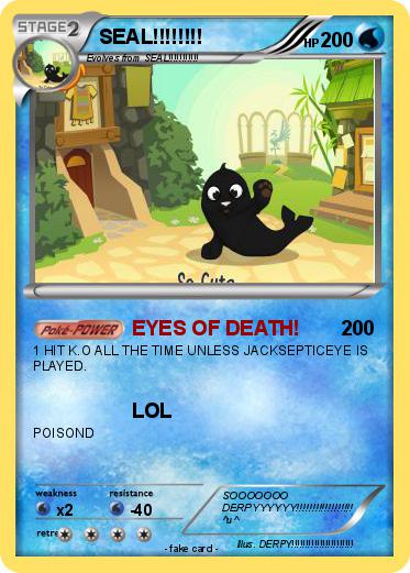 Pokémon SEAL 120 120 - EYES OF DEATH! - My Pokemon Card