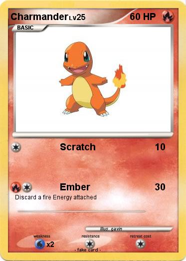 Pokémon Charmander 2145 2145 - Scratch - My Pokemon Card