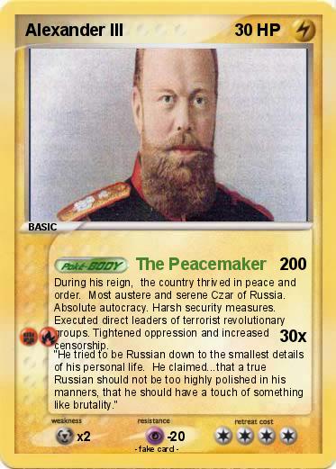 Pokémon Alexander III 9 9 - The Peacemaker - My Pokemon Card