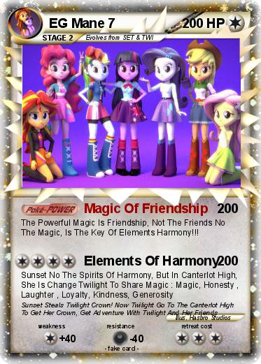 Pokémon EG Mane 7 7 - Magic Of Friendship - My Pokemon Card