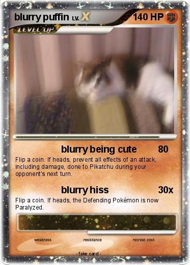 Pokémon blurry puffin - blurry being cute - My Pokemon Card
