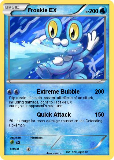Pokémon Froakie EX 2 2 - Extreme Bubble - My Pokemon Card