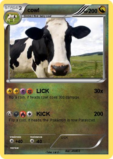 Pokémon cow 409 409 - LICK - My Pokemon Card