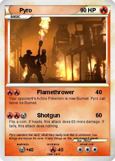 Pokémon Pyro 463 463 - Flamethrower - My Pokemon Card