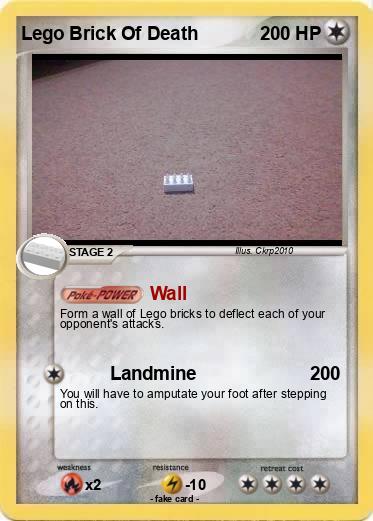 Pokémon Lego Brick Of Death - Wall - My Pokemon Card