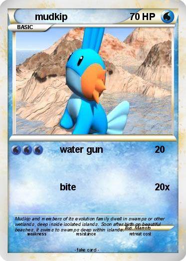 Pokémon mudkip 188 188 - water gun - My Pokemon Card