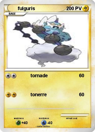 Pokémon fulguris 109 109 - tornade - Ma carte Pokémon