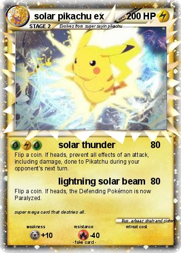 Pokémon solar pikachu ex - solar thunder - My Pokemon Card