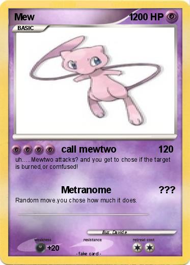 Pokémon Mew 1 13 13 - call mewtwo - My Pokemon Card