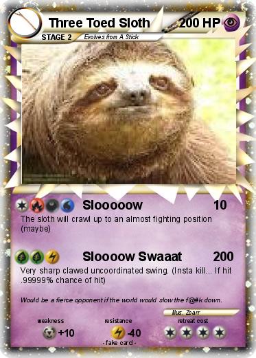 Pokémon Three Toed Sloth - Slooooow - My Pokemon Card