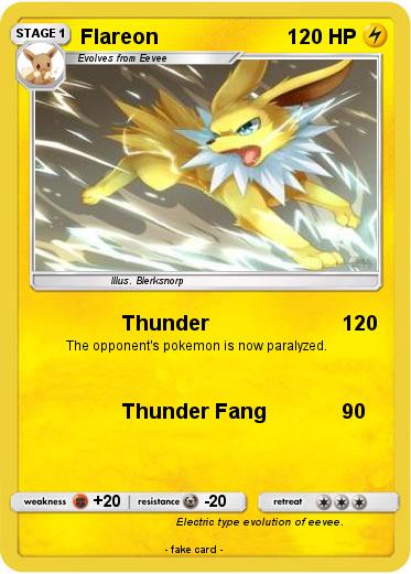 Pokémon Flareon 794 794 - Thunder - My Pokemon Card