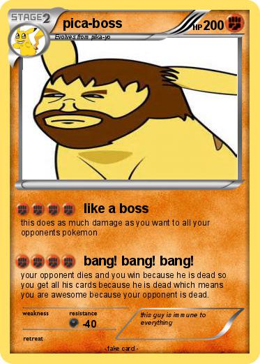 Pokémon pica boss - like a boss - My Pokemon Card