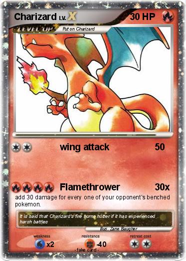 Pokémon Charizard 1398 1398 - wing attack - My Pokemon Card