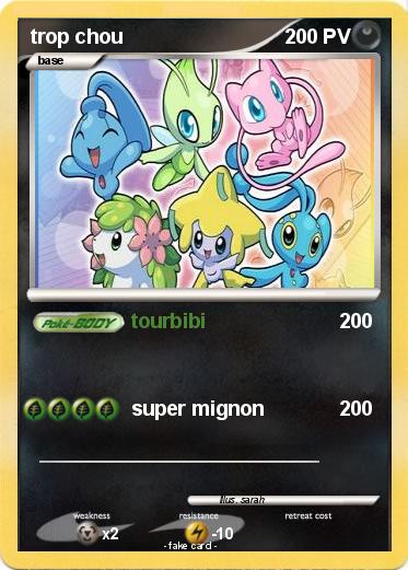 Pokémon trop chou 8 8 - tourbibi - Ma carte Pokémon