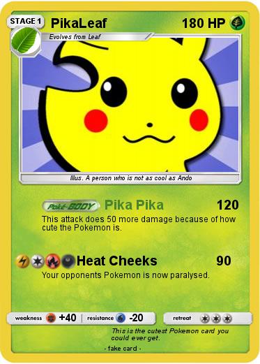 Pokémon PikaLeaf 2 2 - Pika Pika - My Pokemon Card