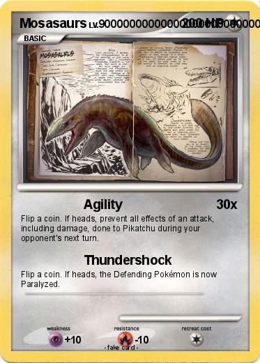 Pokémon Mosasaurs 1 1 - Agility - My Pokemon Card