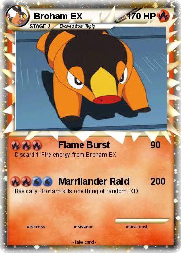 Pokémon Broham EX - Flame Burst - My Pokemon Card