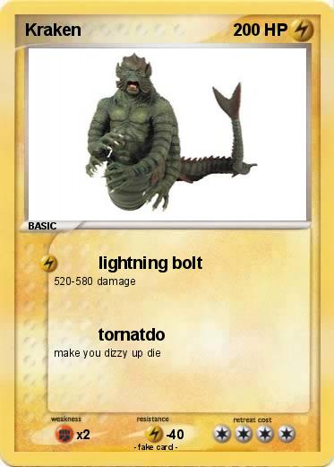 Pokémon Kraken 56 56 - lightning bolt - My Pokemon Card