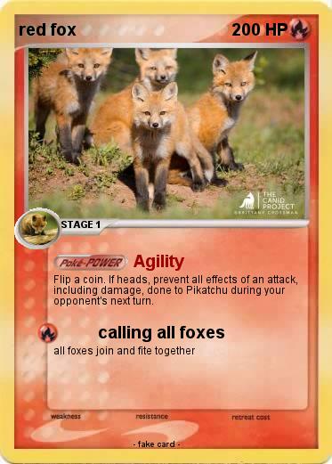 Pokémon red fox 44 44 - Agility - My Pokemon Card