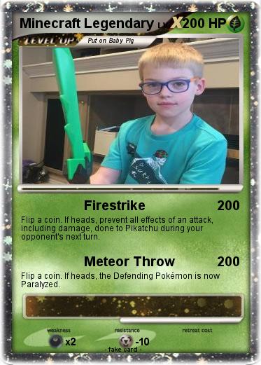 Pokémon Minecraft Legendary - Firestrike - My Pokemon Card