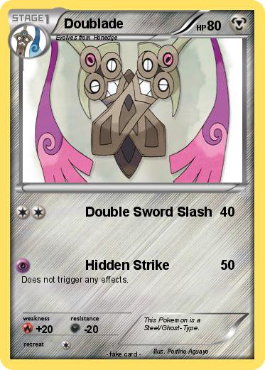 Pokémon Doublade 13 13 - Double Sword Slash - My Pokemon Card