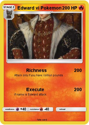 Pokémon Edward vi Pokemon 1 1 - Richness - My Pokemon Card