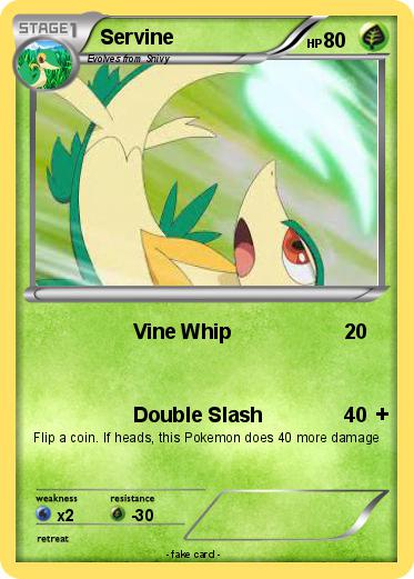 Pokémon Servine 281 281 - Vine Whip - My Pokemon Card