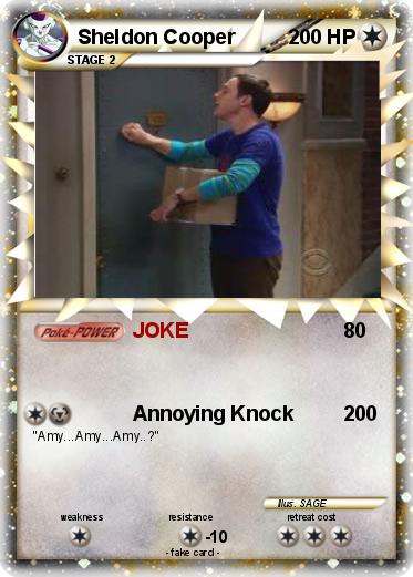 Pokémon Sheldon Cooper 163 163 - JOKE - My Pokemon Card
