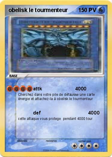 Pokémon obelisk le tourmenteur 8l8S - attk 4000 - Ma carte Pokémon