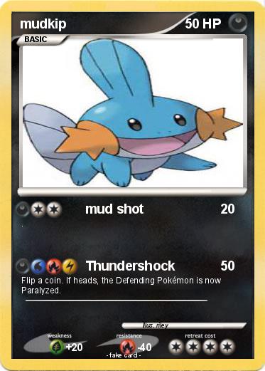 Pokémon mudkip 668 668 - mud shot - My Pokemon Card