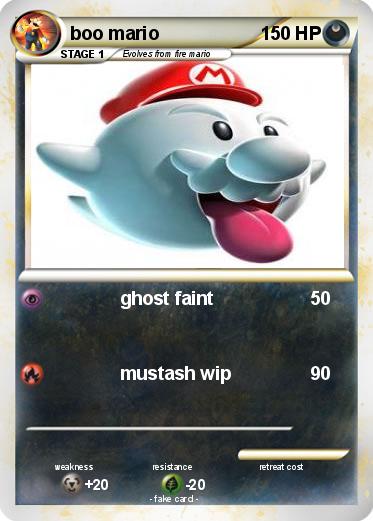 Pokémon boo mario 47 47 - ghost faint - My Pokemon Card