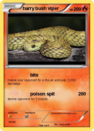 Pokémon harry bush viper - bite - My Pokemon Card