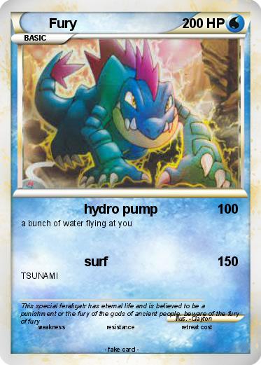 Pokémon Fury 87 87 - hydro pump - My Pokemon Card