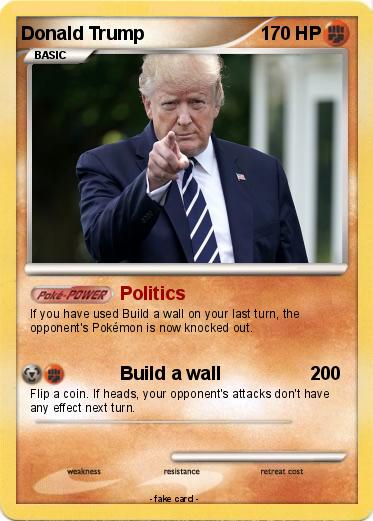 Pokémon Donald Trump 5154 5154 - Politics - My Pokemon Card