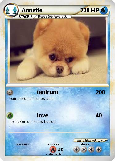 Pokémon Annette 7 7 - tantrum - My Pokemon Card