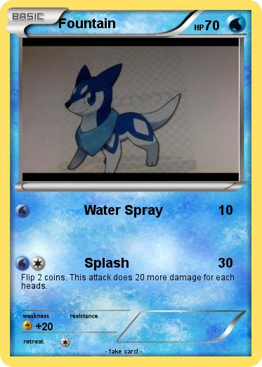Pokémon Fountain 7 7 - Water Spray - My Pokemon Card