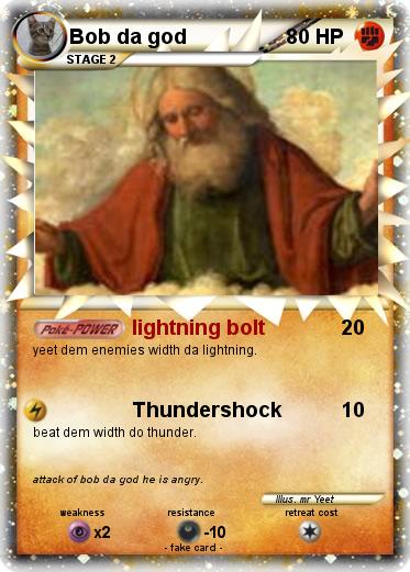 Pokémon Bob da god - lightning bolt - My Pokemon Card