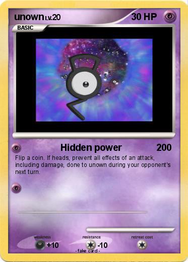 Pokémon unown 299 299 - Hidden power - My Pokemon Card