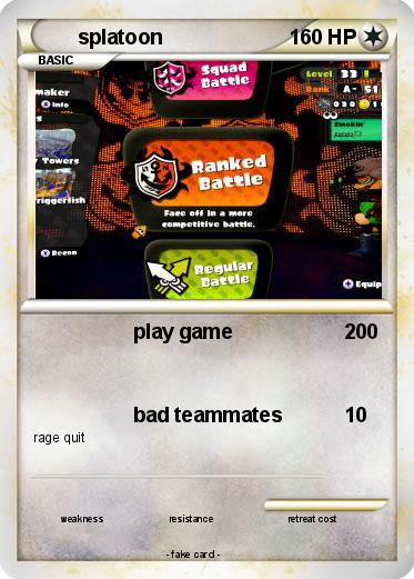 Pokémon splatoon 21 21 - play game - My Pokemon Card