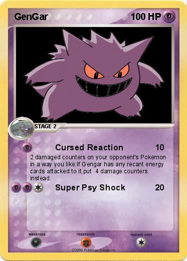 Pokémon GenGar 27 27 - Cursed Reaction - My Pokemon Card