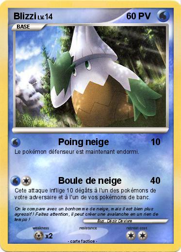 Pokémon Blizzi 7 7 - Poing neige - Ma carte Pokémon