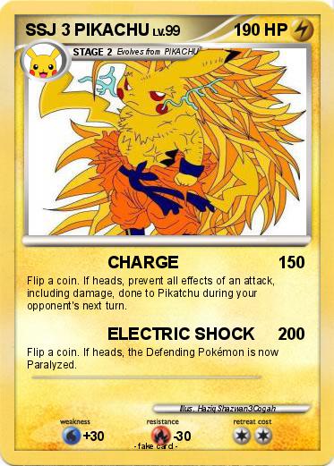 Pokémon SSJ 3 PIKACHU 3 3 - CHARGE - My Pokemon Card