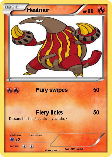 Pokémon Heatmor 39 39 - Fury swipes - My Pokemon Card