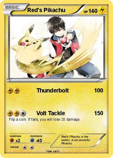Pokémon Red s Pikachu 55 55 - Thunderbolt - My Pokemon Card